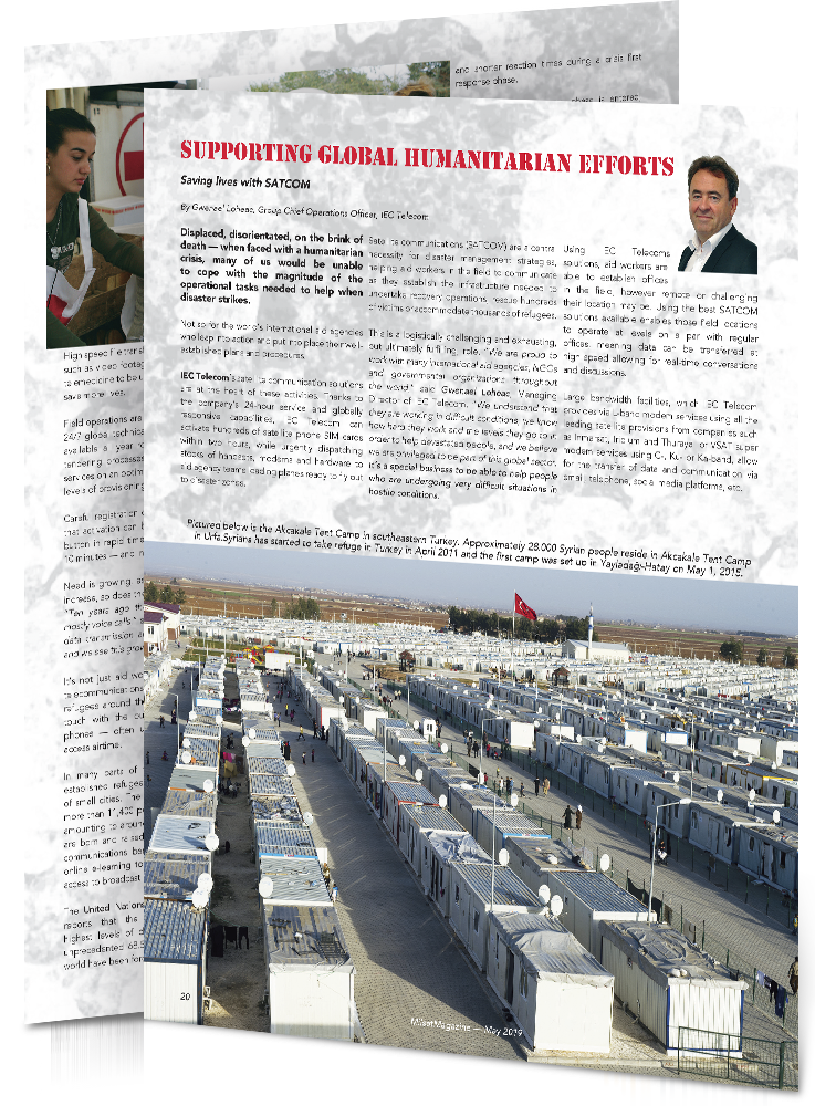 Satellite communications are at the core of disaster management ...